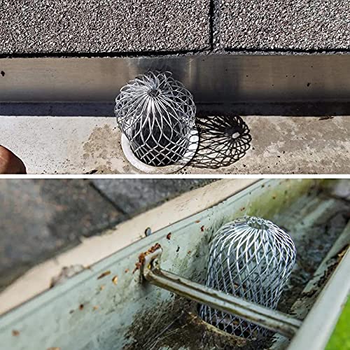 Gutter Guards 3 Inch Gutter Downspout Guard Aluminum Downspout Filter ...