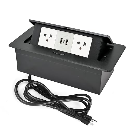 Desktop Pop Up Outlet, Waterproof Conference Table Recessed Hidden Pop ...