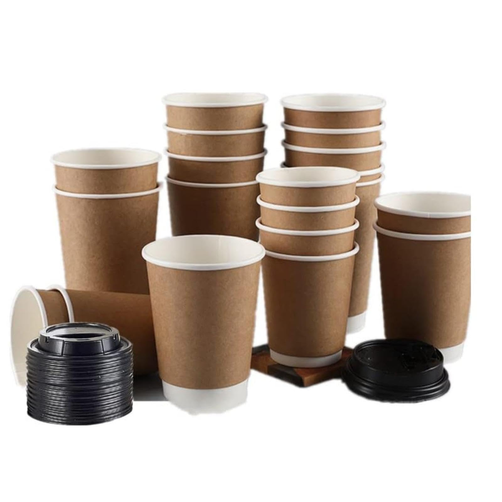 Mua Paper Cups, Double Insulated Paper Cups, 100 Pieces, Disposable ...