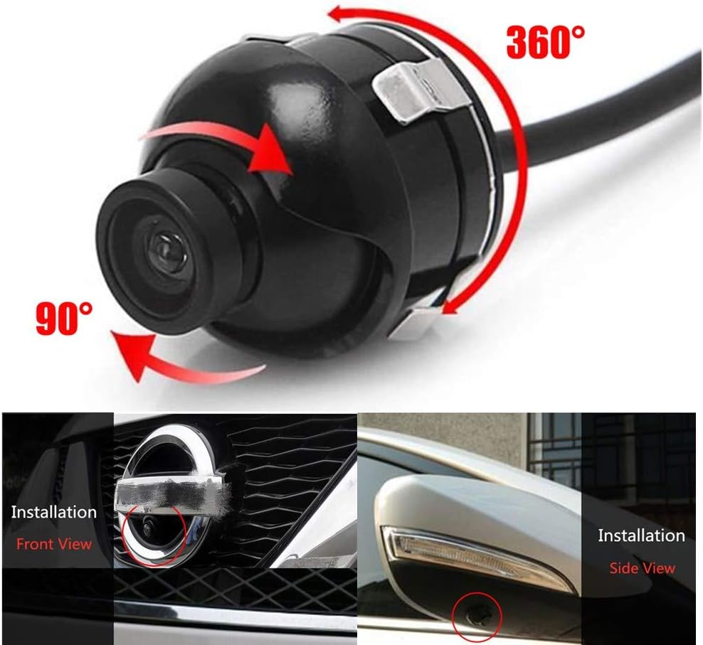 Universal Mini CCD HD/Side View / IP68 Car Backup Camera 360 Degree ...