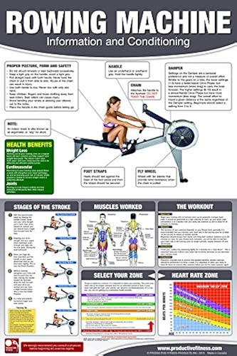 Rowing Machine Poster/Chart: How to use a rower - How to use an Erg ...