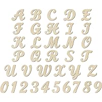 Amazon.com: 4 Inch 138 Pieces Wooden Letters and Numbers,Unfinished ...