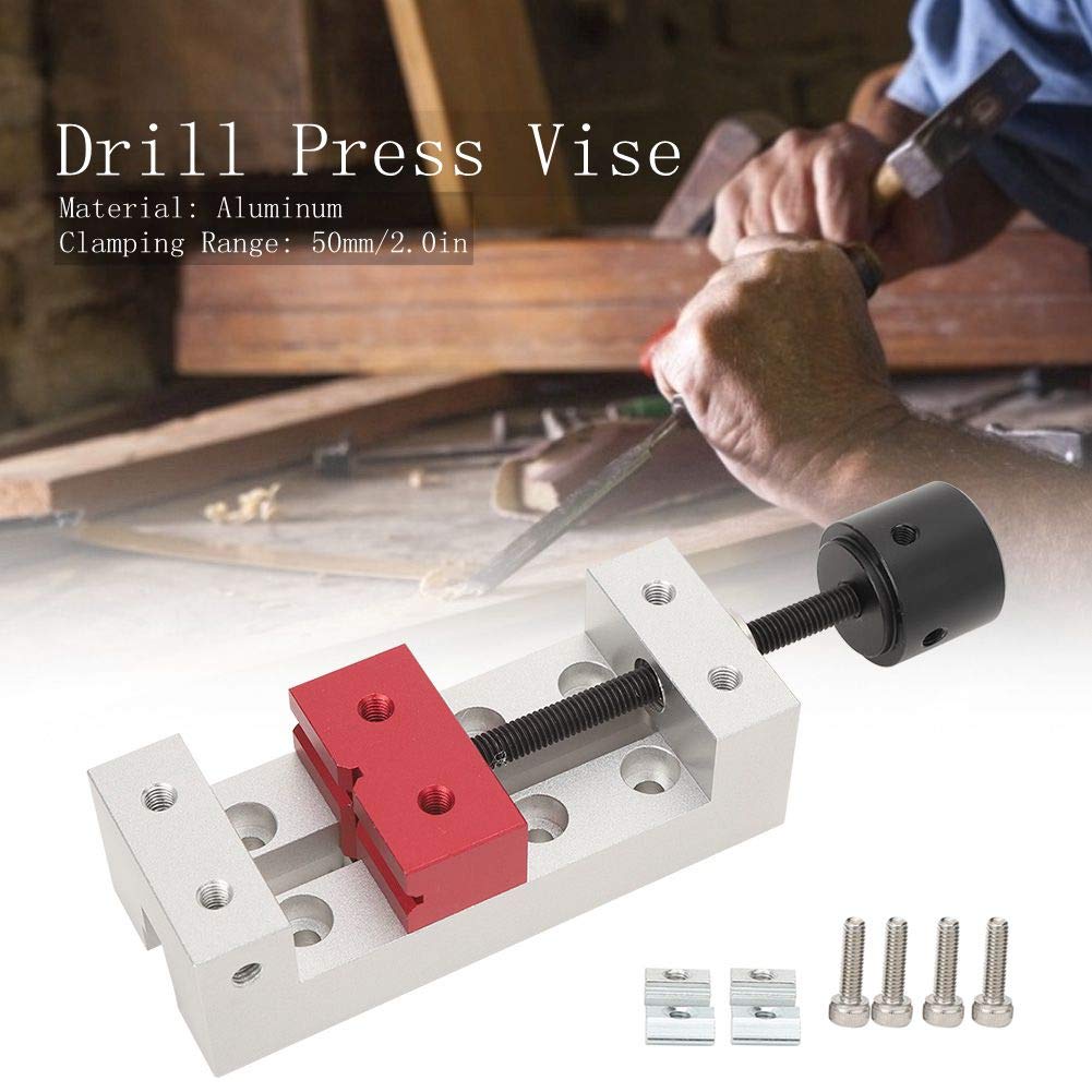 50mm/2.0in Mini Drill Press Vise Clamp Table Bench,50mm Flat Bench Vise ...