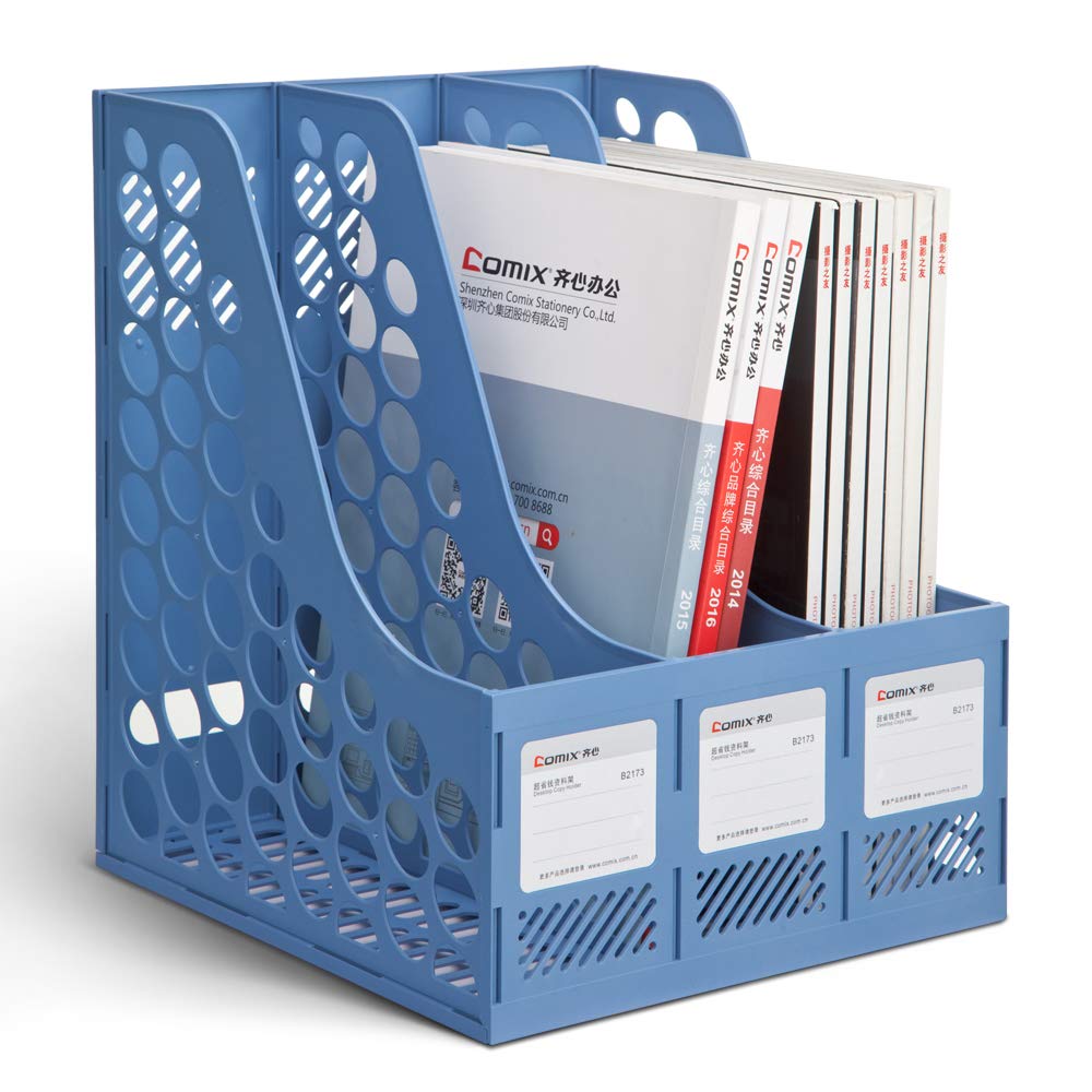 Holder, Magazine Comix Triple Blue B2173 Box, Organizer Divider ...