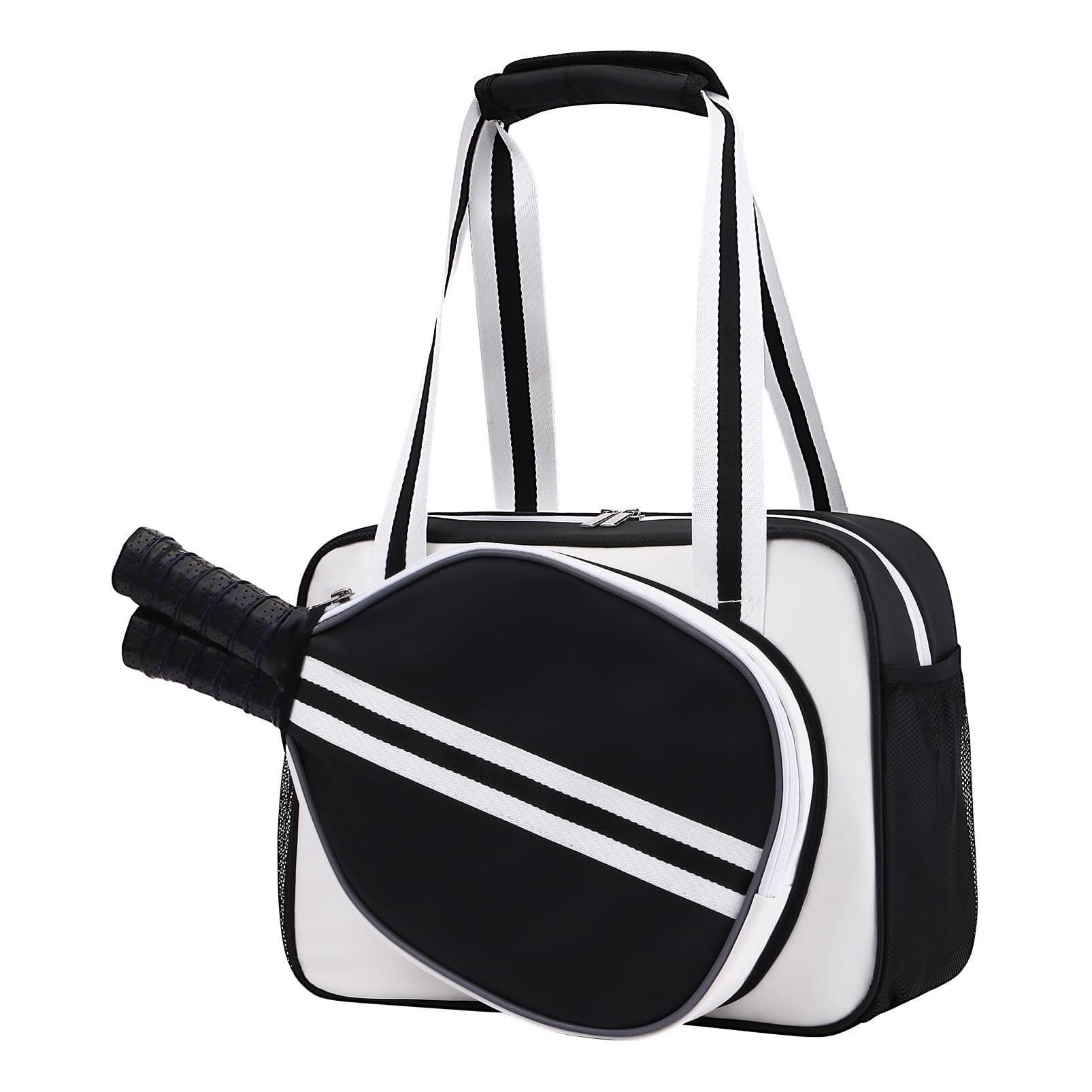 SPOENGRU PU Leather Pickleball Paddle Bag - Small Fashion Tote for ...