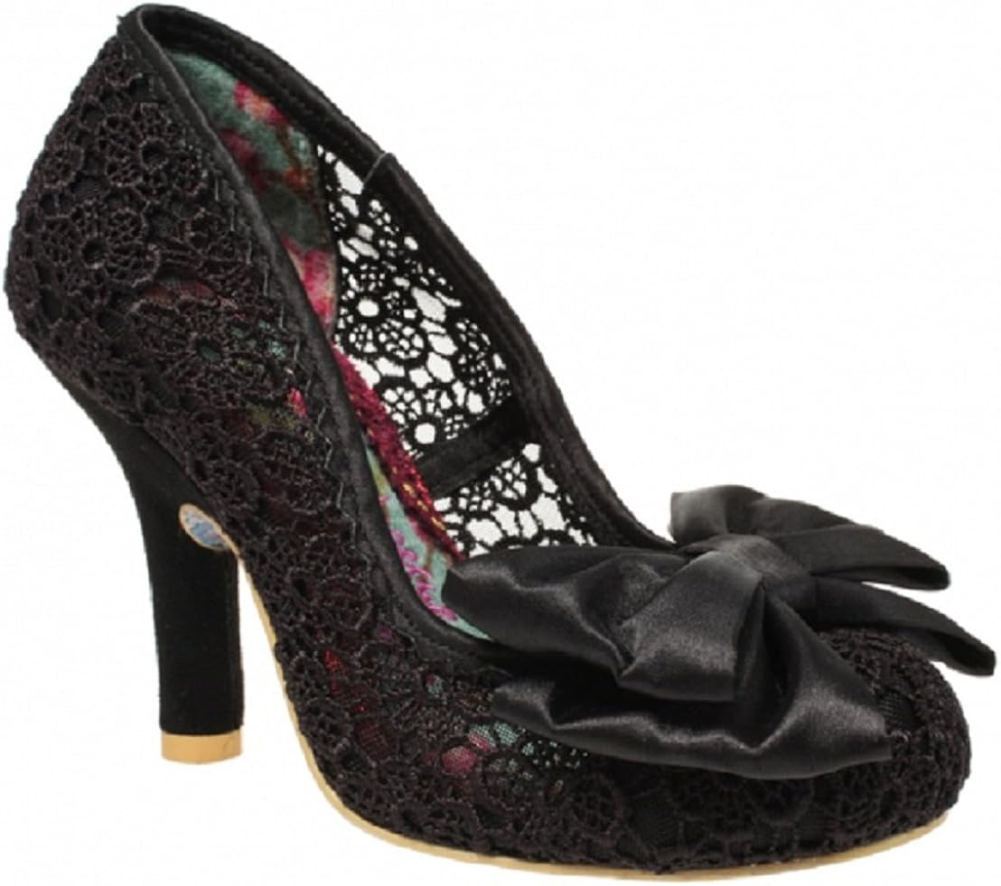 IRREGULAR CHOICE MAL E BOW BLACK LACE COURT SHOES (4): Amazon.co.uk ...
