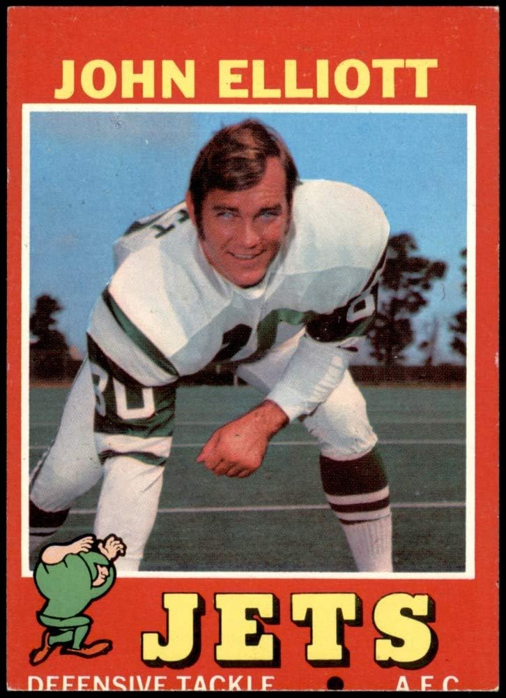 Amazon.com: 1971 Topps # 153 John Elliott New York Jets (Football Card ...
