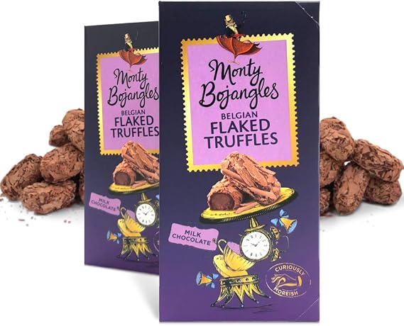 Monty Bojangles Belgian Milk Chocolate Luxury Flaked Truffles, 2 x 100g ...