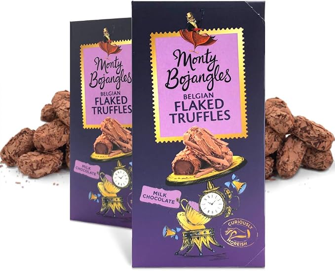 Monty Bojangles Belgian Milk Chocolate Luxury Flaked Truffles, 2 x 100g ...