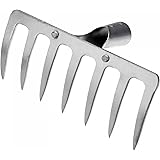 Amazon.com : uxcell 5 Teeth Garden Rake Head, Galvanized Manganese ...