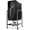 Amazon.com: Computer Tower Stand, 2-Tier Height Adjustable ATX-Case ...
