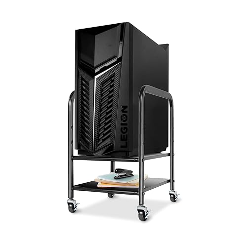 360Tronics Computer Tower Stand, Adjustable Desktop ATX-Case Cart 2 ...