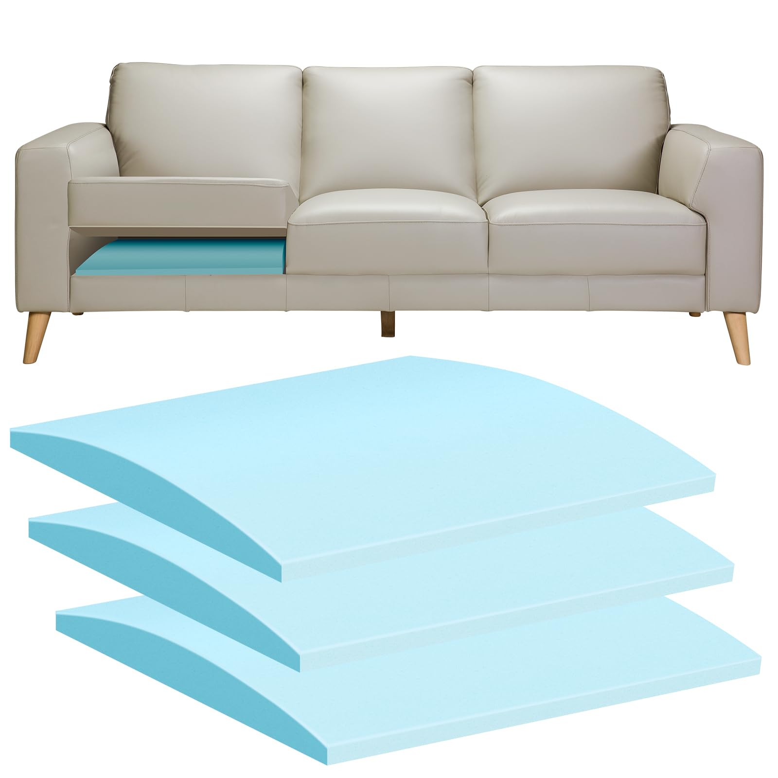 Couch Cushions Support for Sagging Seat 20"X 20"Insert pads Supports ...