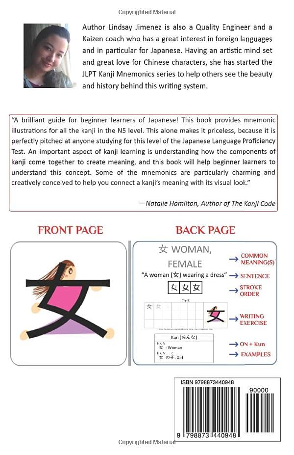 Mua JAPANESE KANJI MNEMONICS JLPT N5 - Color Version: 103 Kanji used in ...