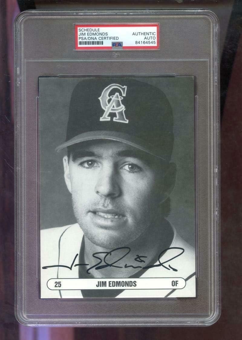 Jim Edmonds Angels Schedule Photograph Photo Autographed Autograph Auto ...