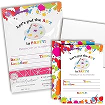 Splat Birthday Party Invitations Printable