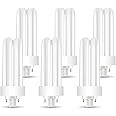 Circle (6 Pack) PLT-26W 841, 4 Pin GX24q-3, 26 Watt Triple Tube, Compact Fluorescent Light Bulb ...