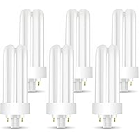 (6 Pack) PLT-26W 841, 4 Pin GX24q-3, 26 Watt Triple Tube, Compact ...