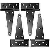 Amazon.com: Wmebee 5 Inch T-Strap Shed Door Hinges, 4 Pack Heavy Duty Tee Hinge, T-Gate Hinges ...
