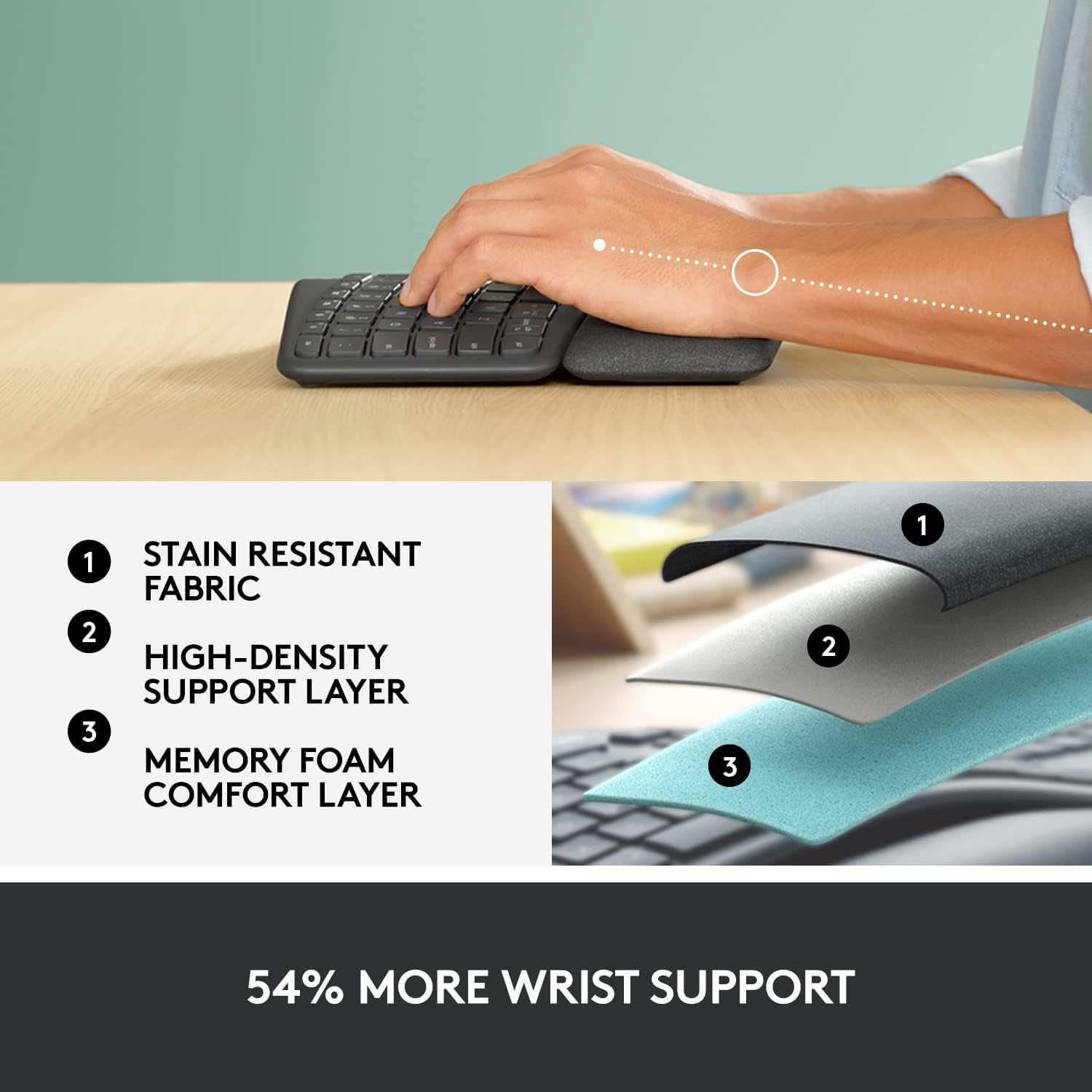 Mua Logitech Ergo K860 Wireless Ergonomic Keyboard with Wrist Rest ...