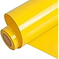Amazon.com: FUNKAKA Yellow HTV Heat Transfer Vinyl Rolls, 12" x 9ft ...