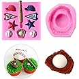 Amazon.com: 2Pcs/Set Baseball Fondant Mold for Cake Cupcake Decorating ...