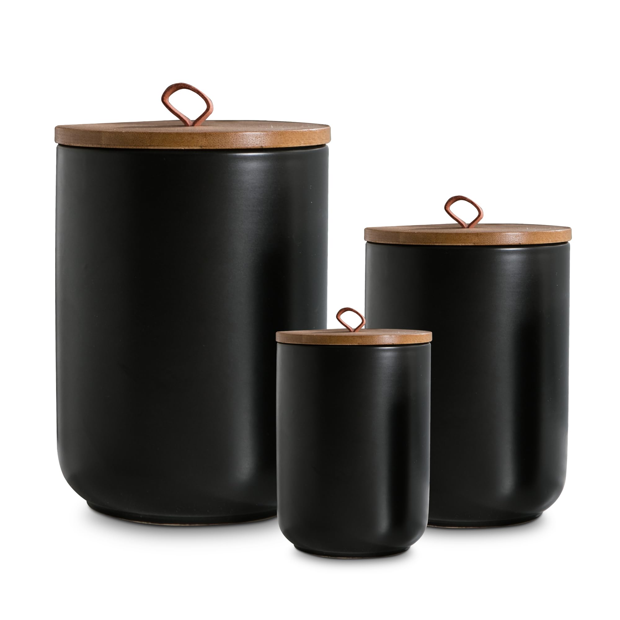 Sowlvenco Canister Sets for Kitchen, Ceramic Kitchen Canisters with ...