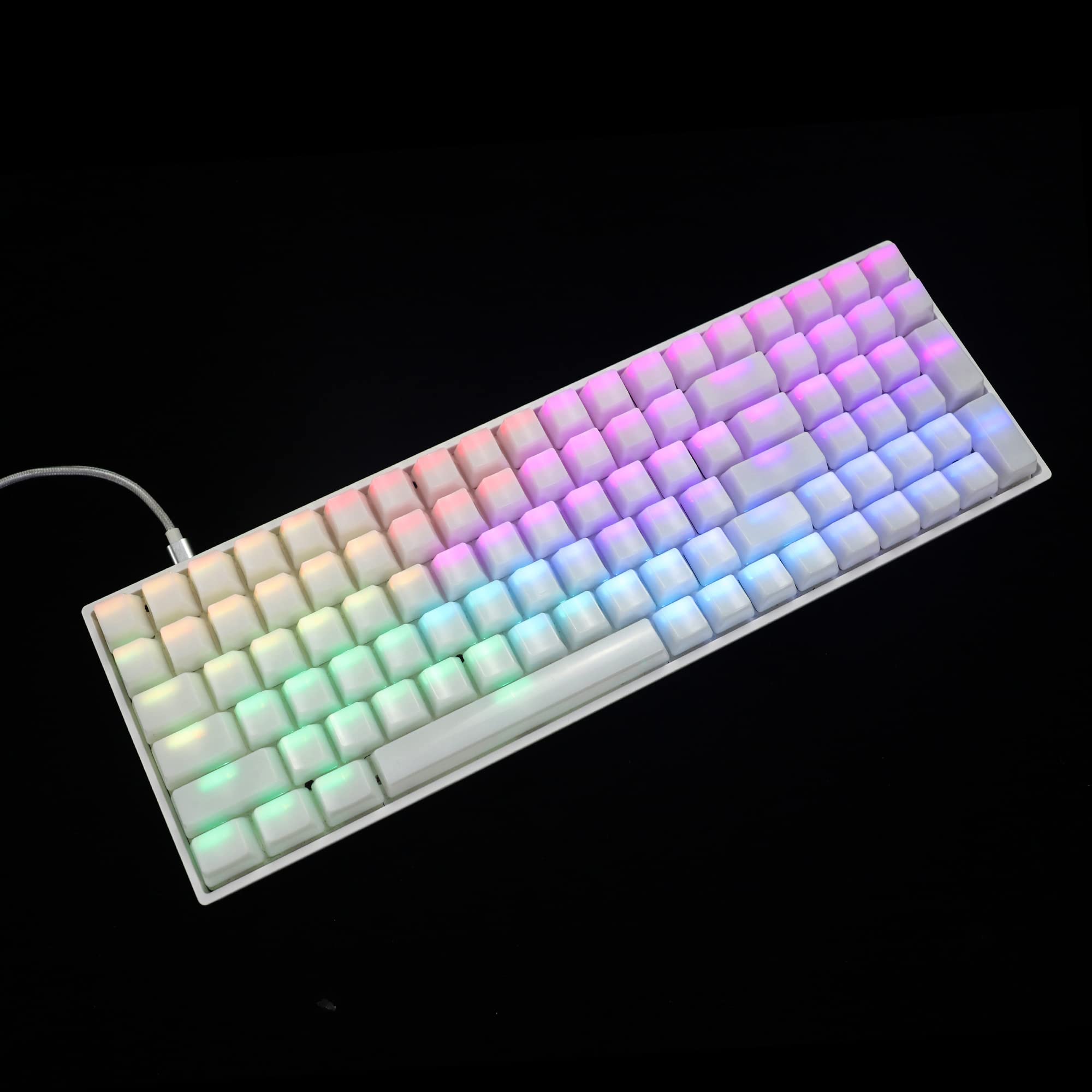 Mua YMDK 120 Keys ABS ANSI ISO 1.5mm Blank Milk Fog OEM Profile Shine ...