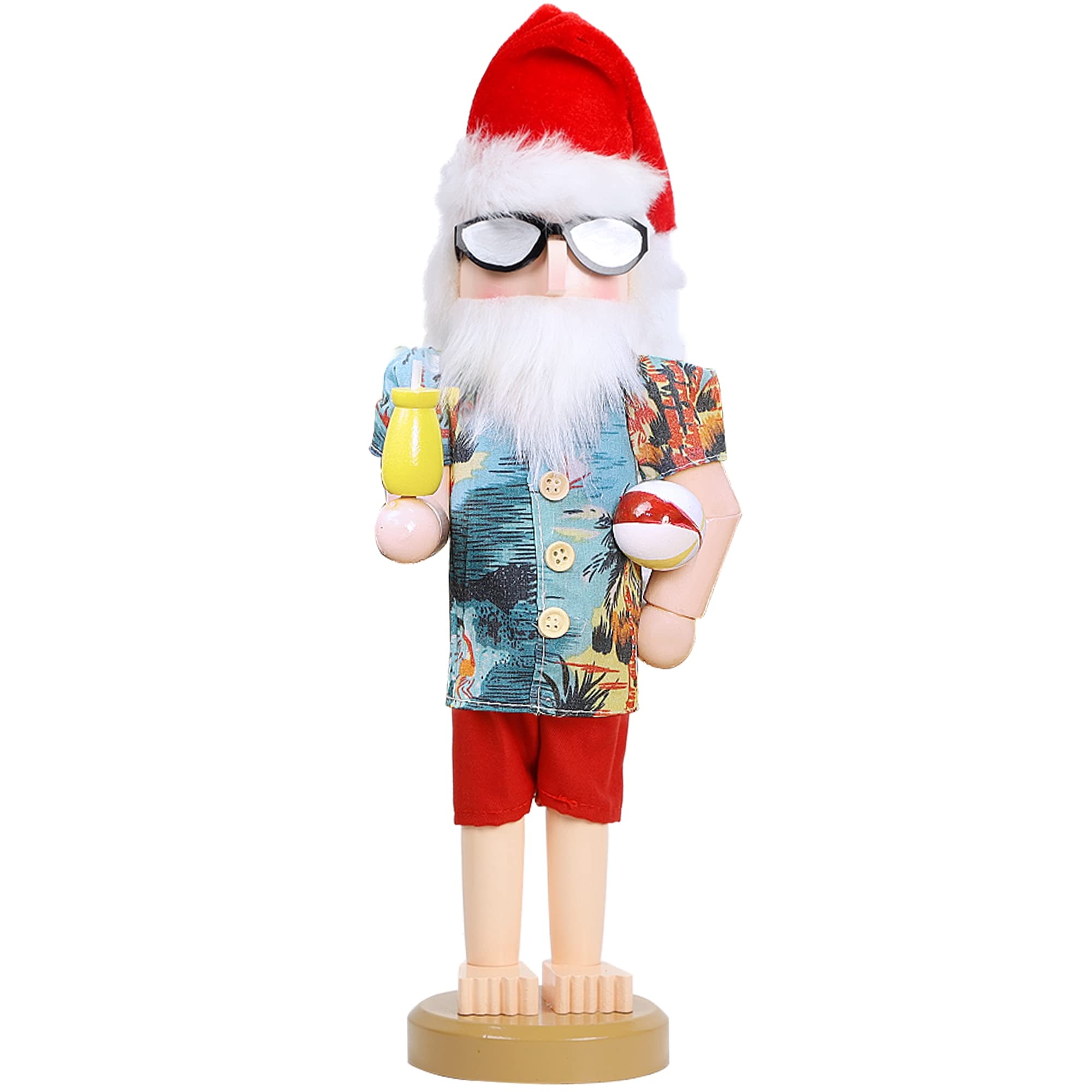 Joliyoou 14 Inch Christmas Nutcracker Figures, Wooden Nutcracker Santa ...