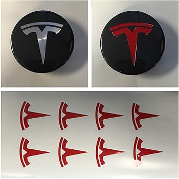Amazon.com: 2 Tesla Badge Emblem Red by SBD DECALS: Automotive