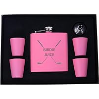 Amazon.com | Birdie Juice Flask, Funnel, Shot Glasses, and Gift Box ...