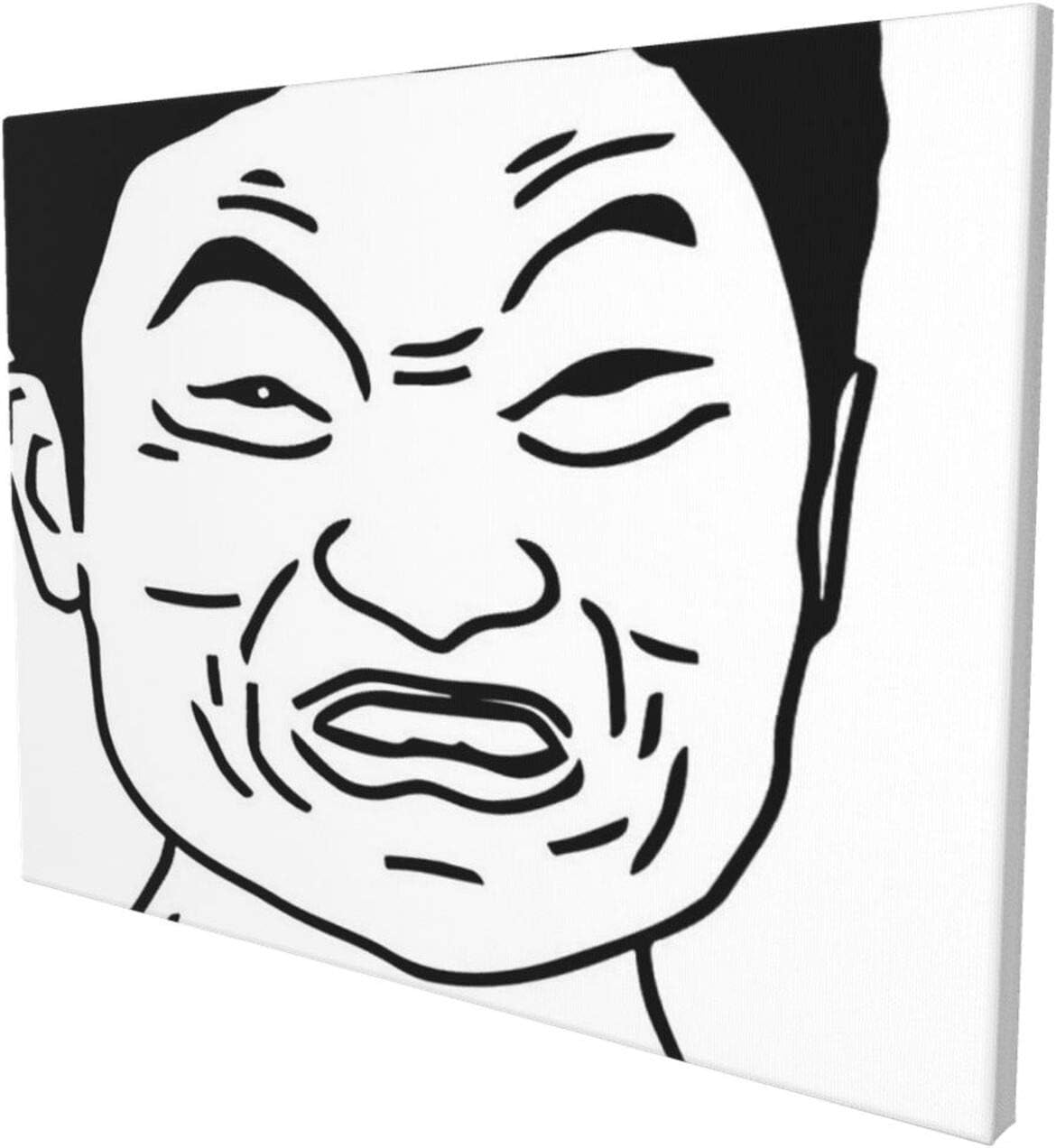 Humor Decor Funny Impossibru Quote with Angry Asian Guy Meme Sarcasm ...