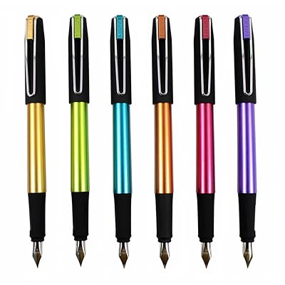 Buy Hillento YIREN Fountain Pen Set, Student 6 Color Pen Set, Black Cap ...