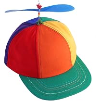Top Hat Adult Size Baseball Style Multi-Color Propeller Hat: Toys Bald ...