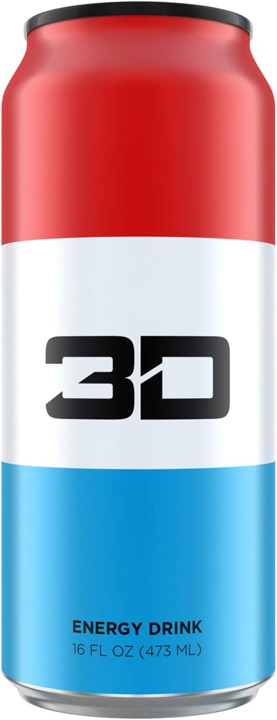3D Energy Drink - Red White and Blue - DailyNutriPlus LLC