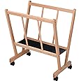 Amazon.com - MEEDEN Wood Large Print Rack with Castors, Artist Storage ...