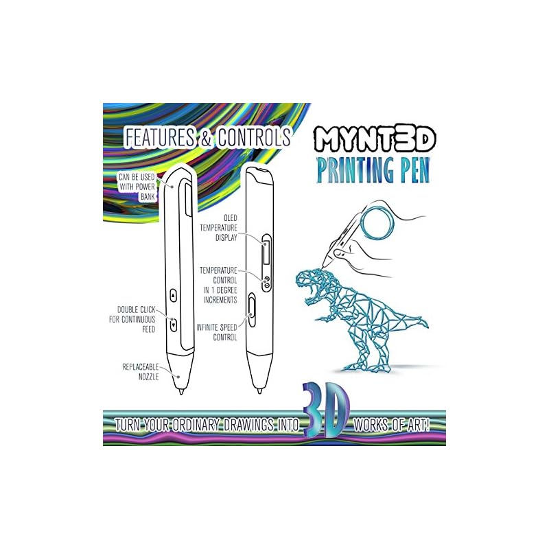MYNT3D Professional Printing 3D Pen with OLED Display - Epic Kids Toys