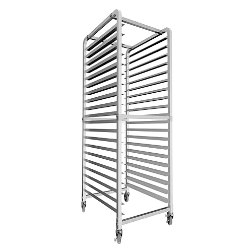 CURTA 20-Tier Heavy Duty Bun Pan Bakery Rack with 5" Wheels, NSF ...