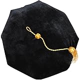 Amazon.com: Newrara Unisex Doctoral Black Tam 6 Sides with Gold Bullion ...