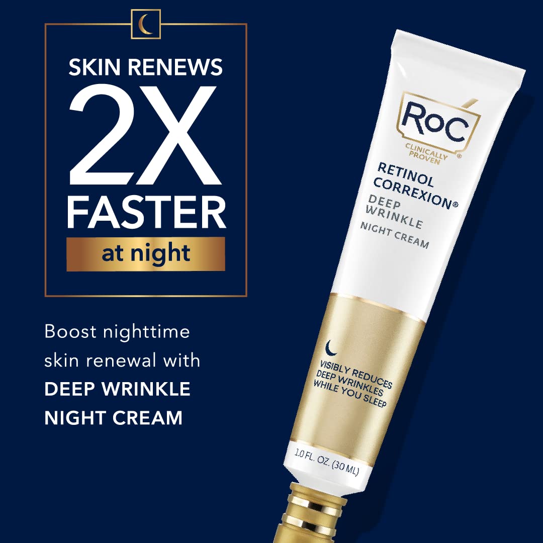 Mua RoC Retinol Correxion Deep Wrinkle Anti-Aging Night Cream, Daily Face Moisturizer with Shea ...