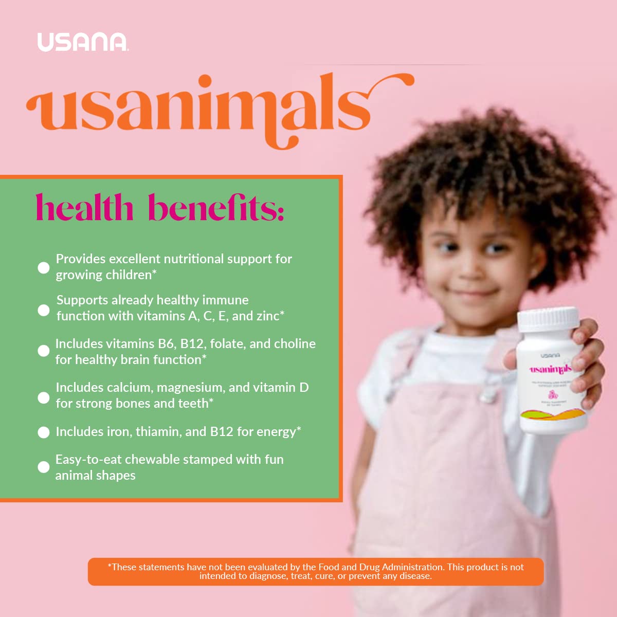 Mua USANA Usanimals Multivitamin for Kids - Daily Chewable Tablets with ...