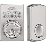Defiant Electronic Deadbolt Single Cylinder Keyless Entry Satin Nickel ...