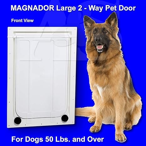 Amazon.com: Magnador Pet Door, Large, White, Standard Magnet ...