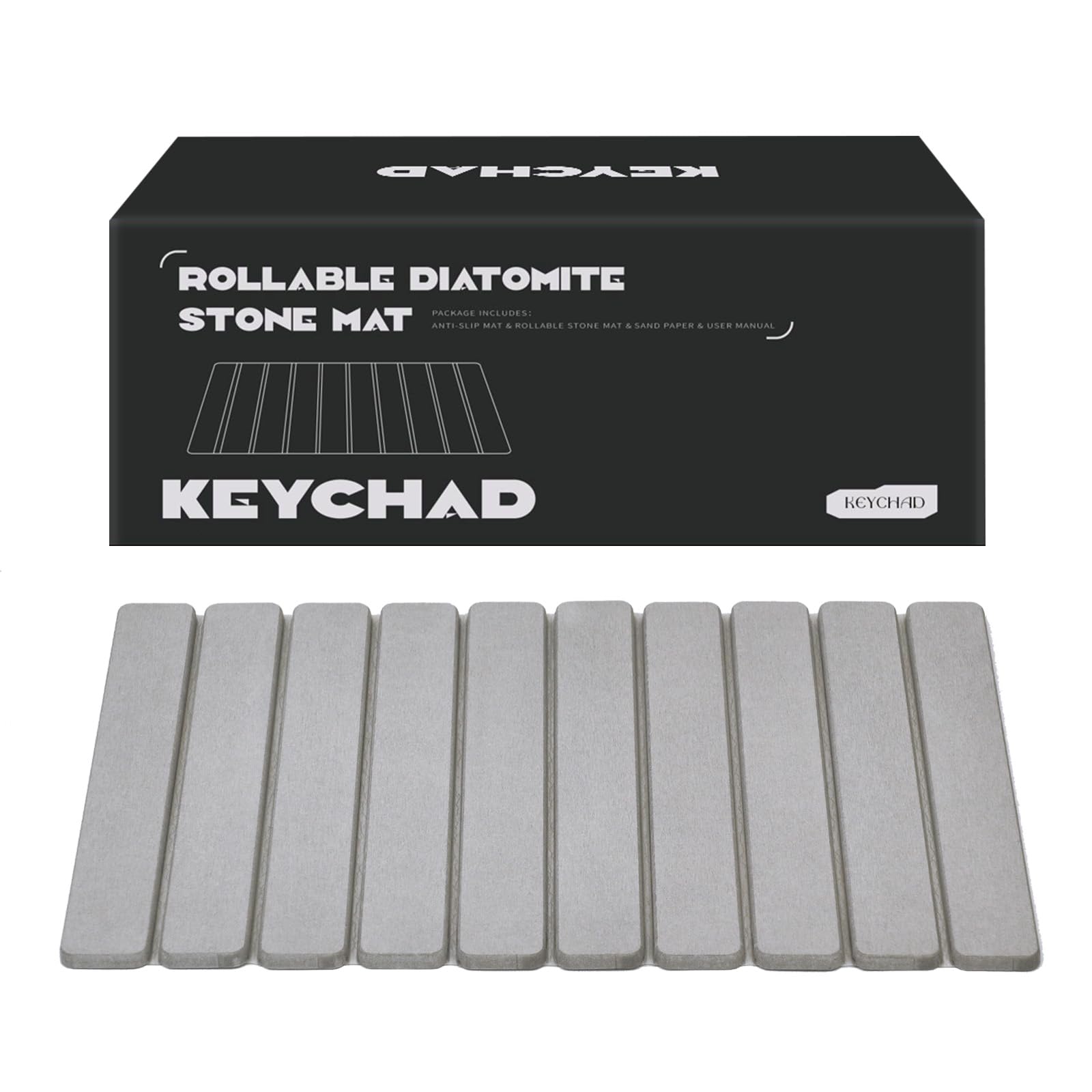 Foldable Stone Bath Mat, Diatomaceous Earth Bath Mat, Non-Slip Super ...