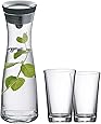WMF Basic Wasserkaraffe Set 3-teilig, Karaffe 1l mit 2 Wassergläser ...