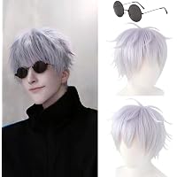 Amazon.com: JoneTing Light Purple Wig (+Wig Cap+A pair of Glasses ...