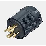 Leviton 2741 30 Amp, 600 Volt 3-Phase, NEMA L17-30P, 3P, 4W, Locking ...