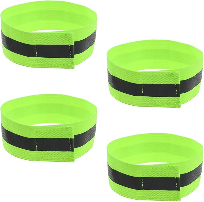UBERMing 4 Pcs High Visibility Armbands Reflective Ankle Bands Hi Vis ...