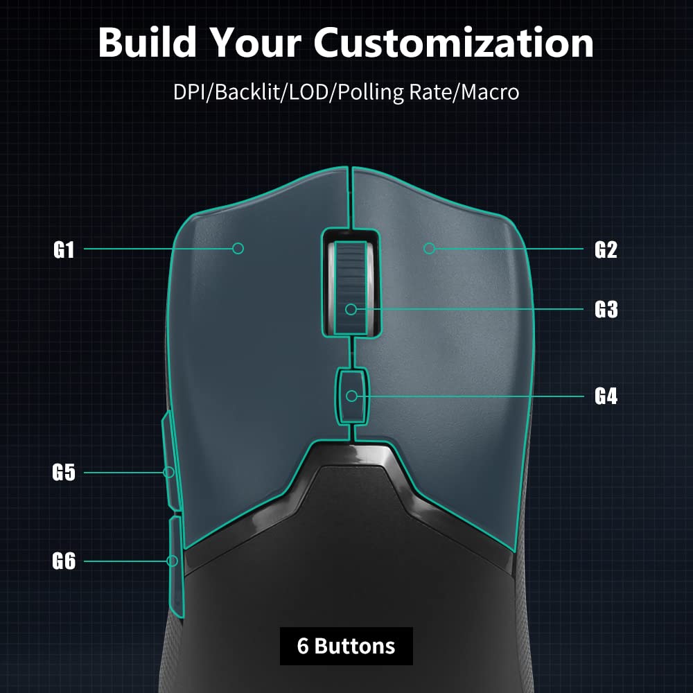 Mua DeLUX M800PRO Wireless Gaming Mouse - PAW 3370 Sensor, Multi-Device Connection, TTC Encoder ...
