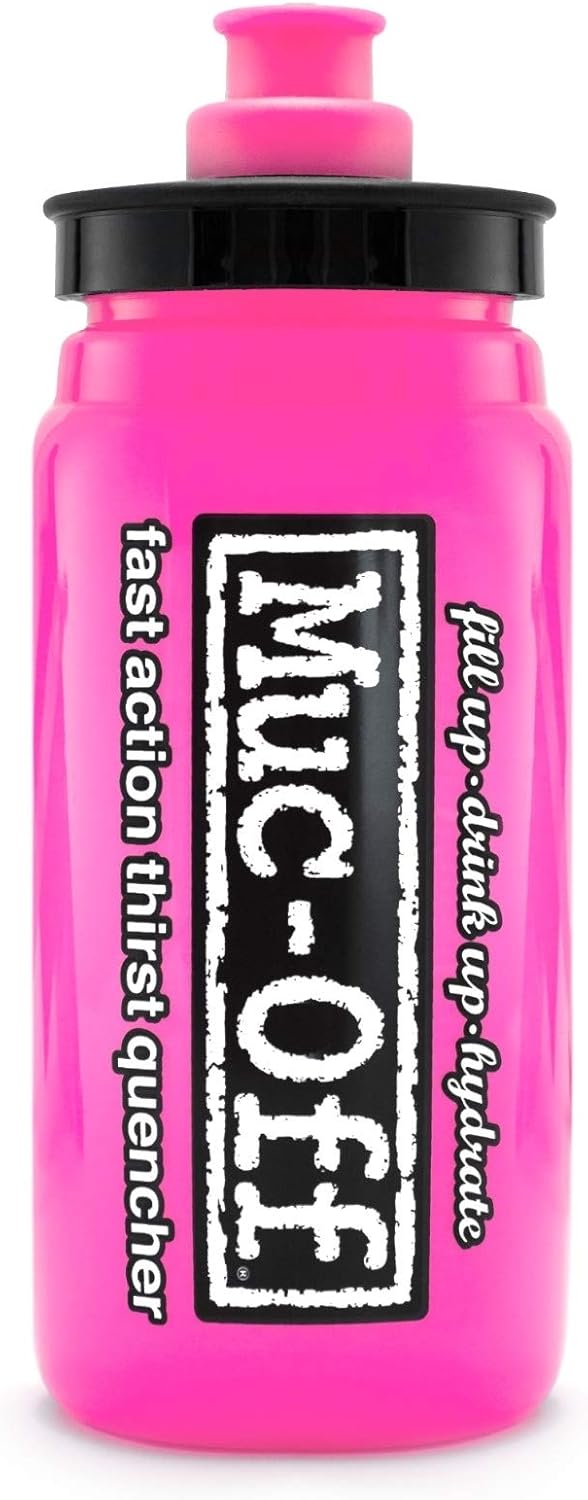 Muc-Off Elite Fly Pink Water Bottle, 550 Millilitres – Lightweight, BPA-Free Sports Bottle With ...